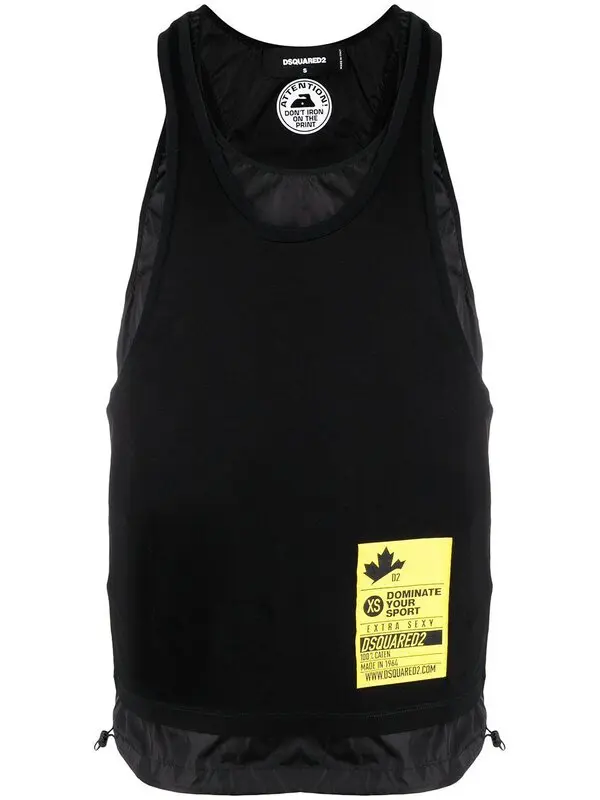 Dsquared2 Layered Logo-patch Tank Top