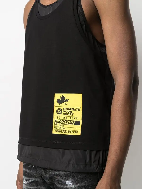 Dsquared2 Layered Logo-patch Tank Top