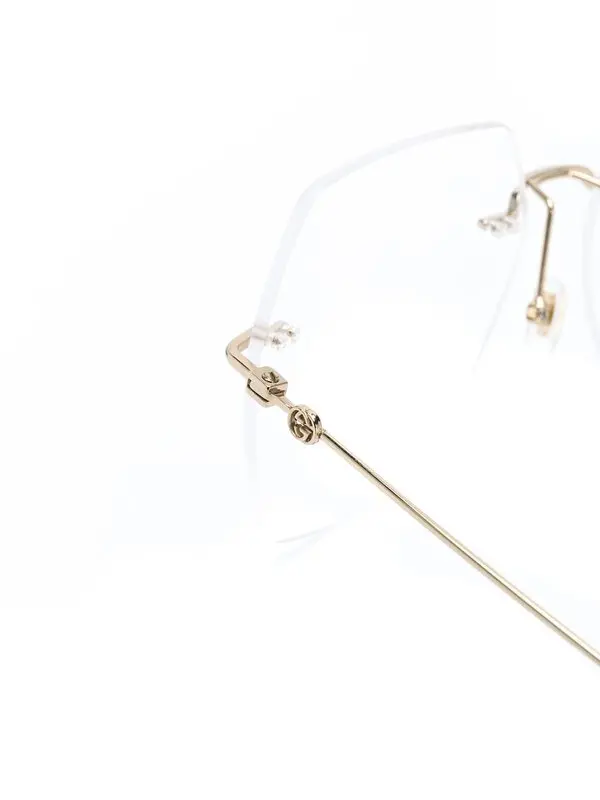 Gucci Rimless Square-frame Glasses