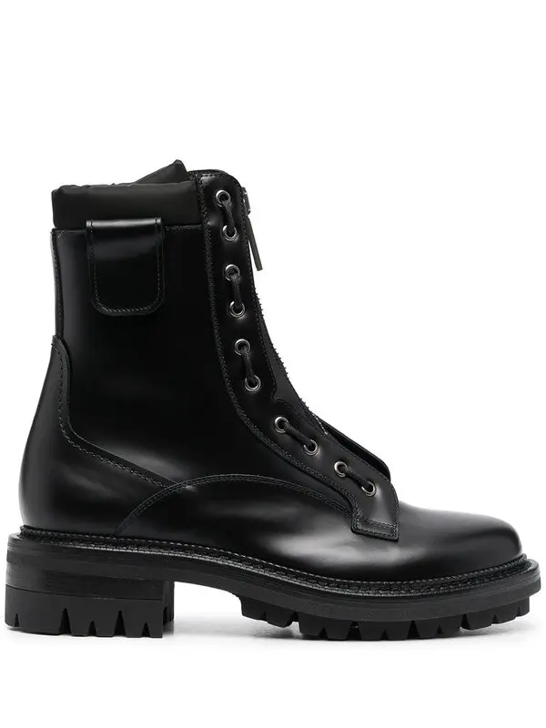 Dsquared2 Leather Zip-up Boots