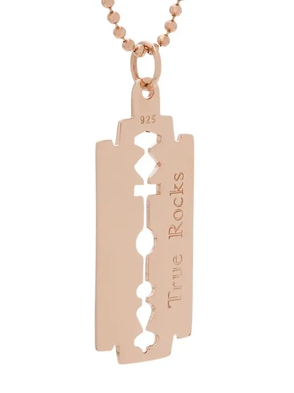 TRUE ROCKS Razor Pendant Necklace - Metallic