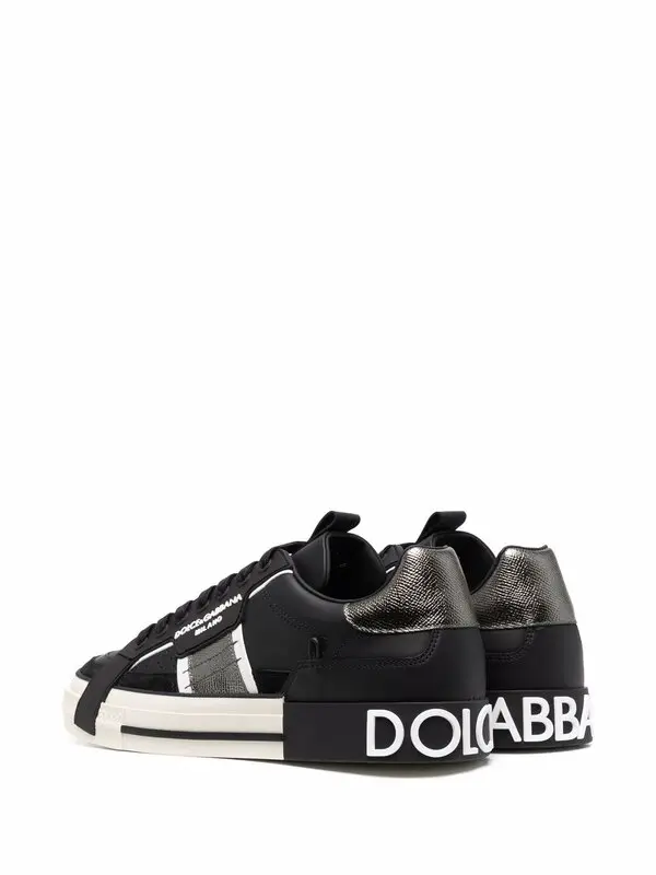 Dolce & Gabbana 2.zero Custom Leather Sneakers - Black
