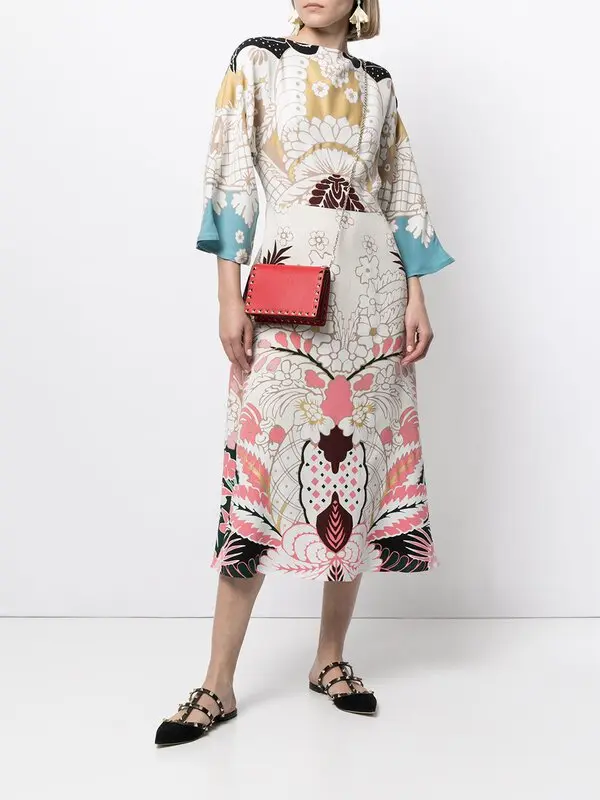 Valentino Garavani Cady Printed Dress