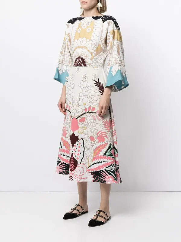 Valentino Garavani Cady Printed Dress