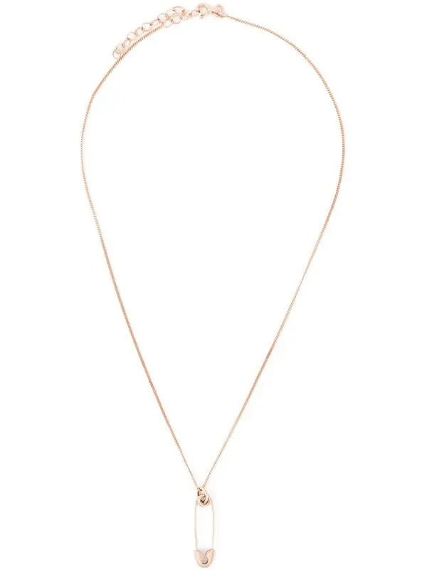 TRUE ROCKS Safety Pin Necklace - Metallic