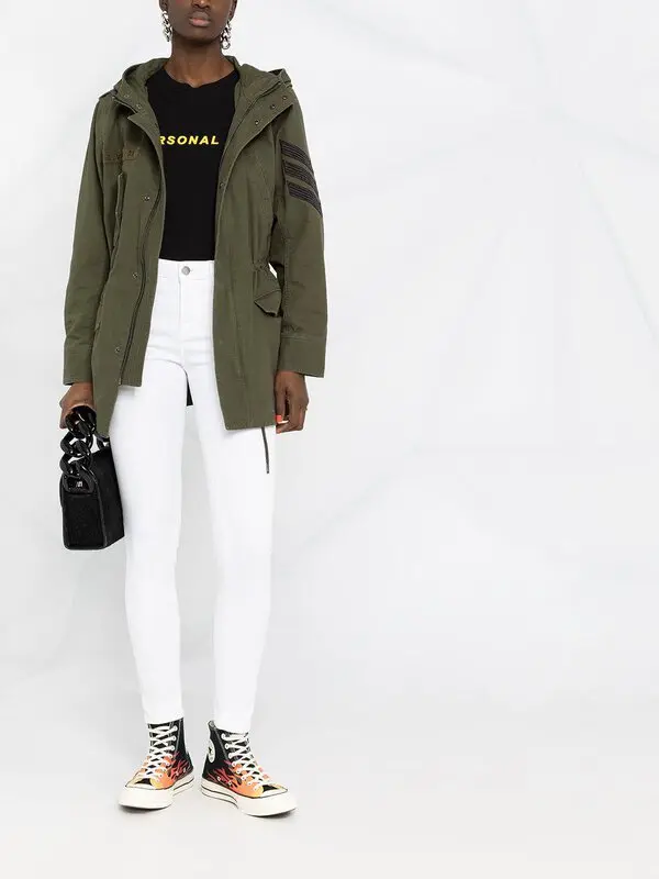 Karl Lagerfeld Embroidered Logo Skinny Jeans