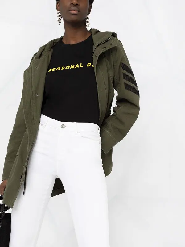 Karl Lagerfeld Embroidered Logo Skinny Jeans