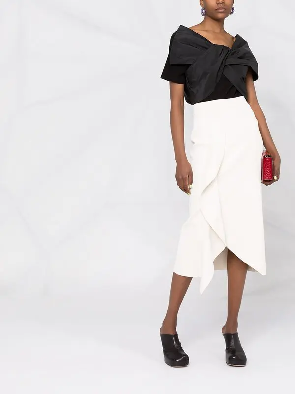 Alexander McQueen Draped Pencil Skirt