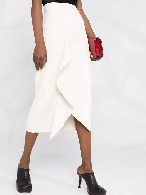Alexander McQueen Draped Pencil Skirt