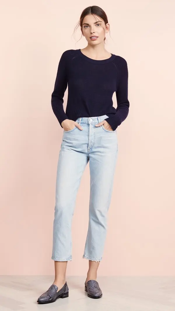 Citizens Of Humanity Charlotte Crop High-Rise Straight Jeans In