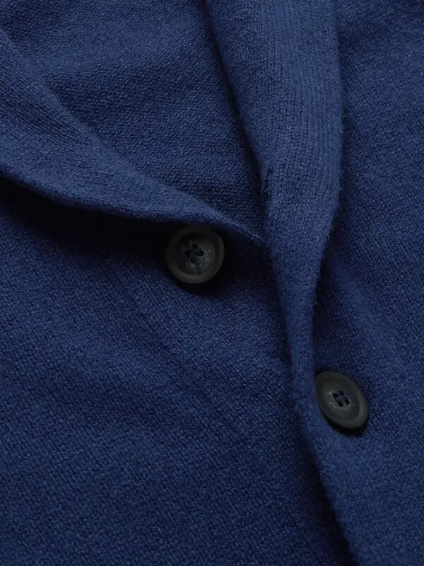 John Smedley Patterson Shawl-collar Merino Wool And Cashmere-blend Cardigan
