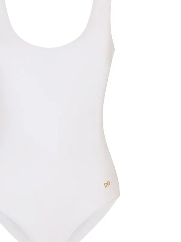 Dolce & Gabbana Logo Swimsuit - White