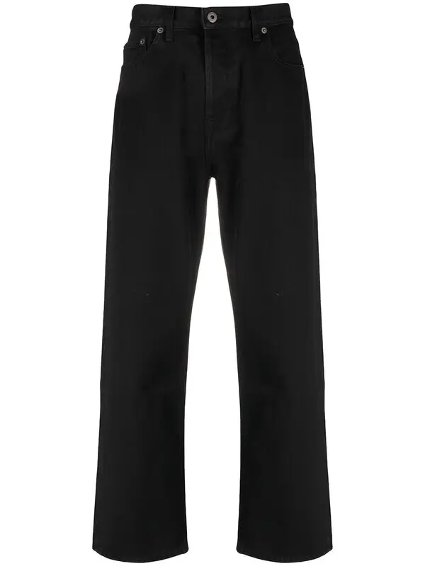 Valentino Garavani Logo-patch Stretchy Jeans - Black