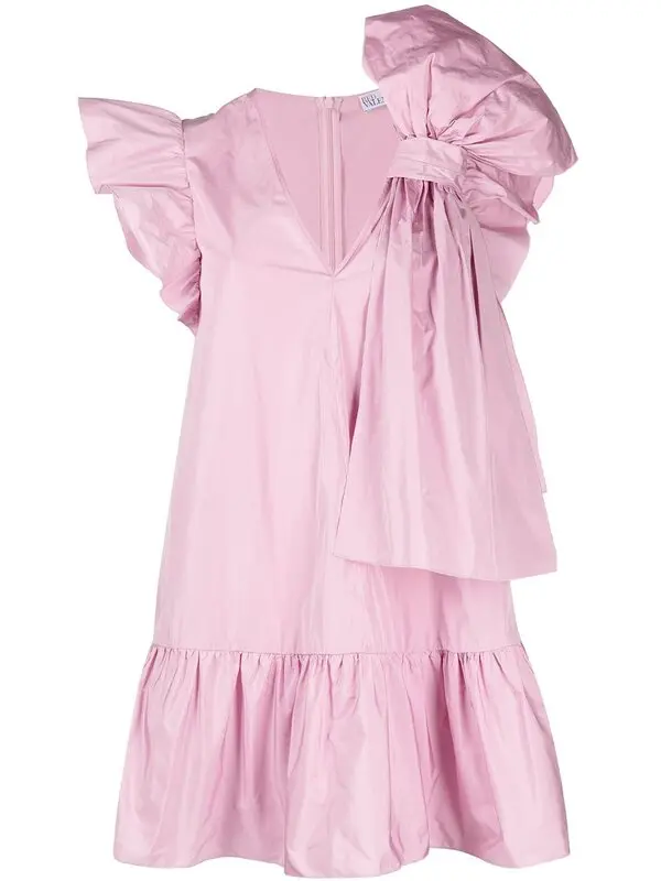 Red Valentino Bow And Ruffle-Detail Dress In Pink - 58% Off | Editorialist
