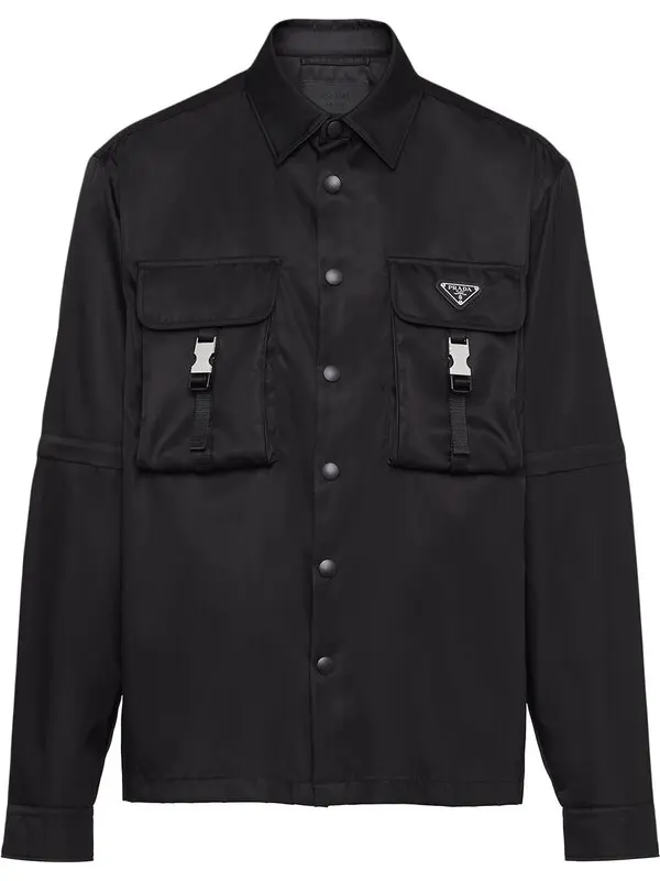 Prada Re-nylon Triangle-logo Shirt