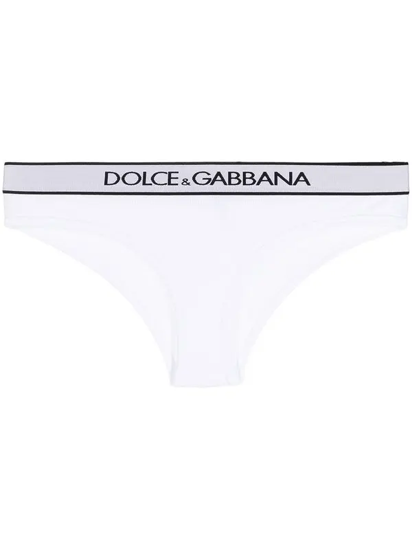 Dolce & Gabbana Logo-waistband Briefs - White