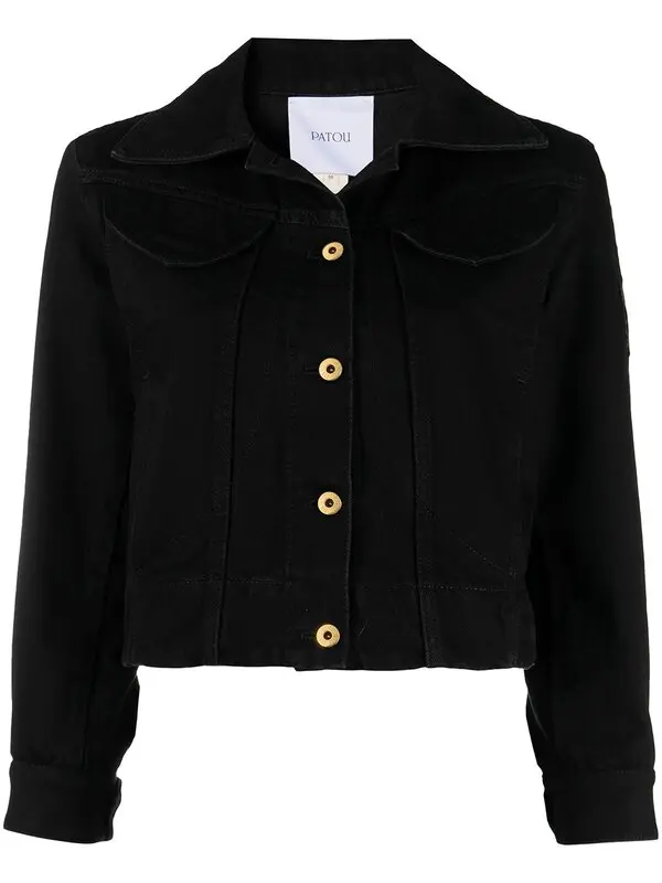 PATOU Cropped Organic Denim Jacket