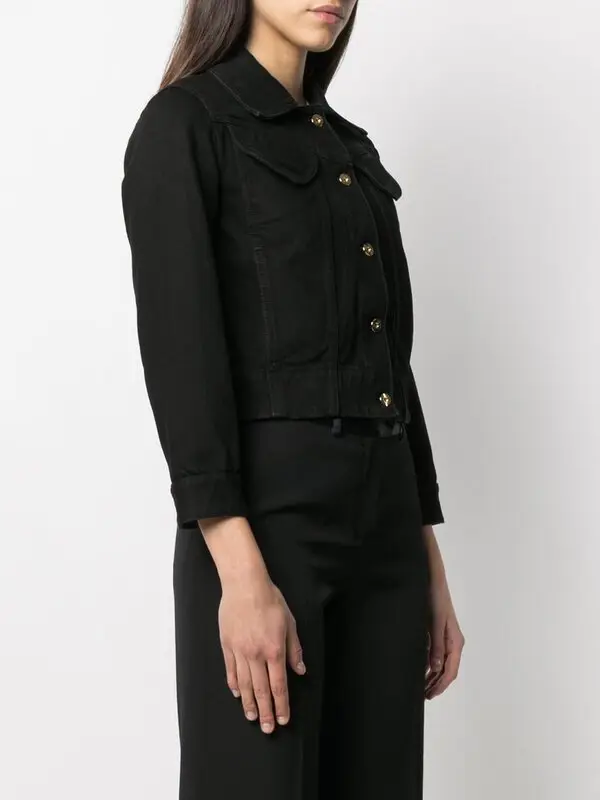 PATOU Cropped Organic Denim Jacket