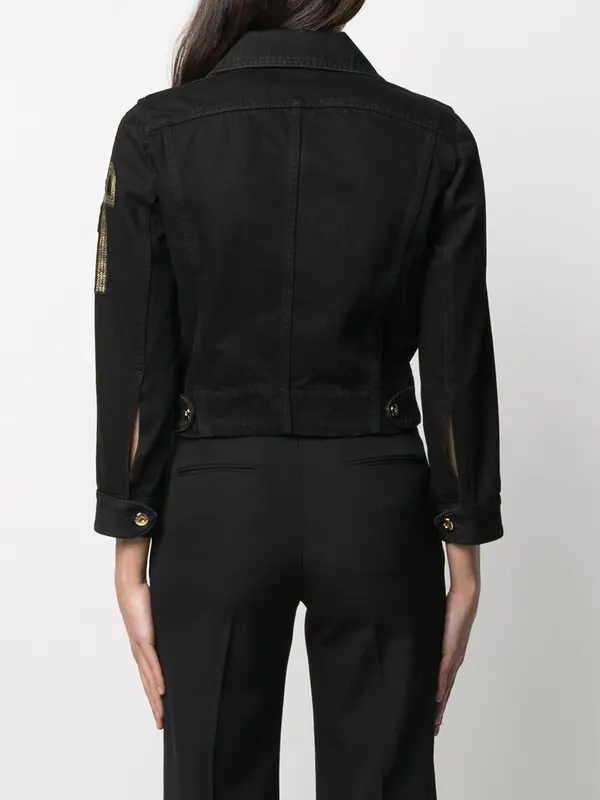 PATOU Cropped Organic Denim Jacket