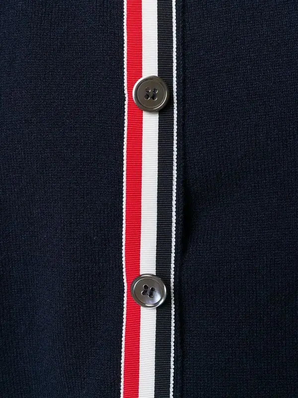Thom Browne 4-bar Crew Neck Cardigan - Blue