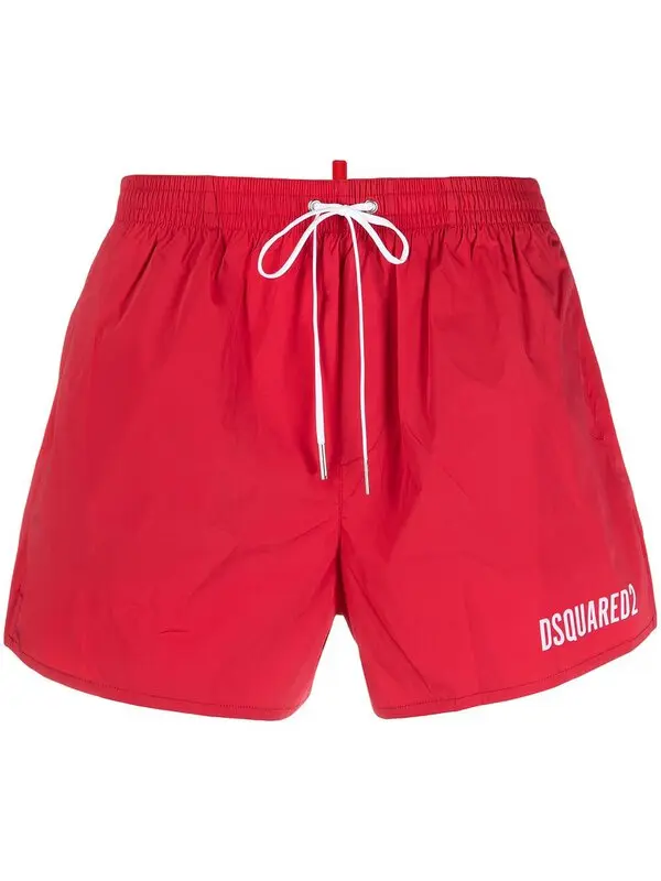 Dsquared2 Icon Drawstring Swim Shorts - Red