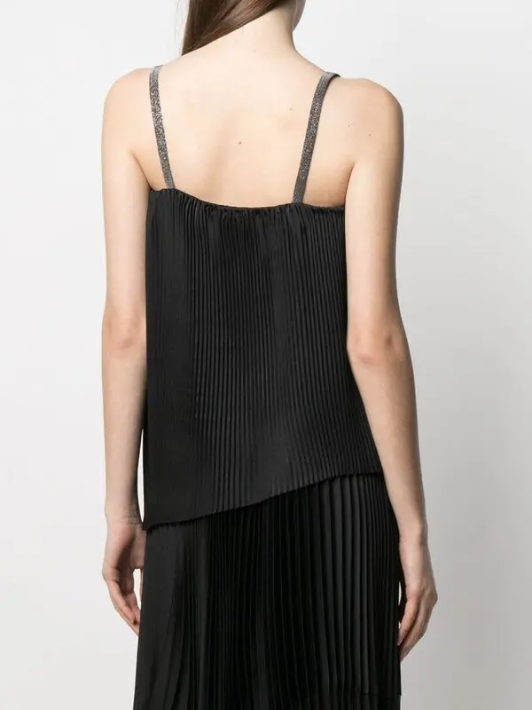 Fabiana Filippi Pleated Top With Metallic Trim
