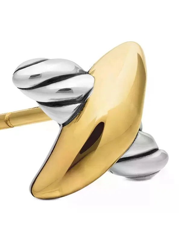 David Yurman 18kt Yellow And Sterling Silver Petite X Stud Earrings - Gold
