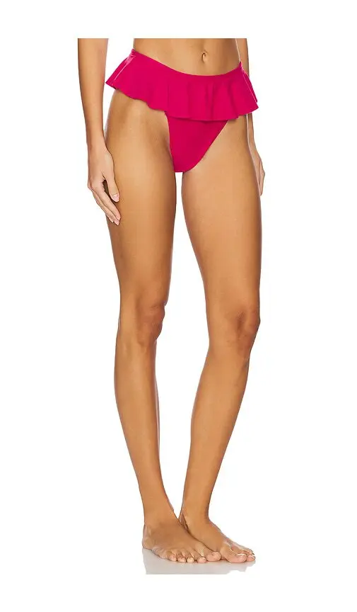 MONTCE Tamarindo Ruffle Bikini Bottom - Raspberry