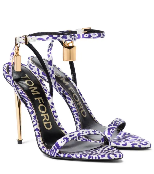 TOM FORD Padlock Leopard-print Sandals