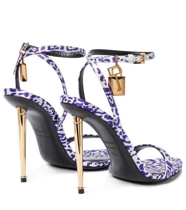 TOM FORD Padlock Leopard-print Sandals