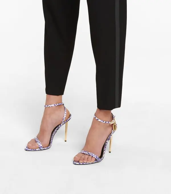 TOM FORD Padlock Leopard-print Sandals