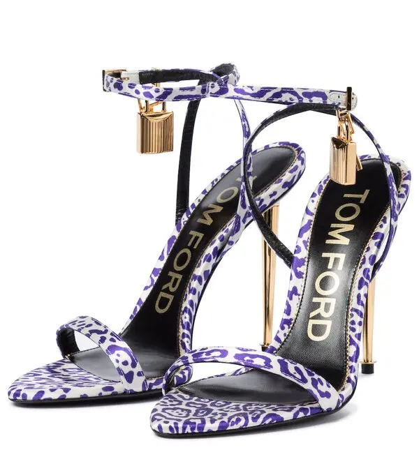 TOM FORD Padlock Leopard-print Sandals