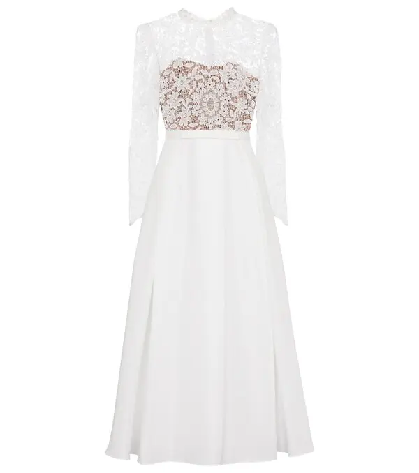 chinese dress ladies Lace Guipure Sleeveless A-line Midi Cocktail Dress main image 0