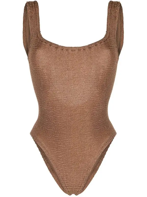 Hunza G Knitted One Piece Swimsuit - Neutrals