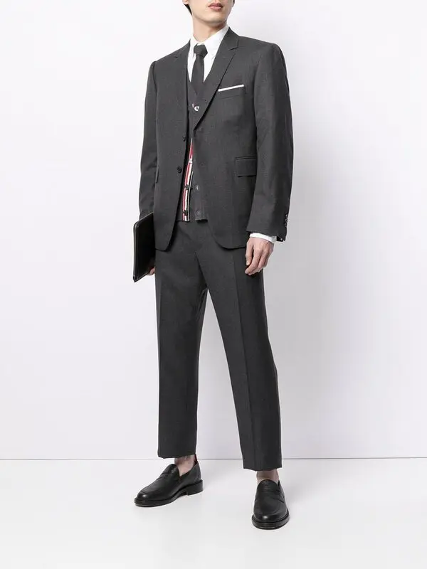Thom Browne 4-bar V-neck Merino Cardigan