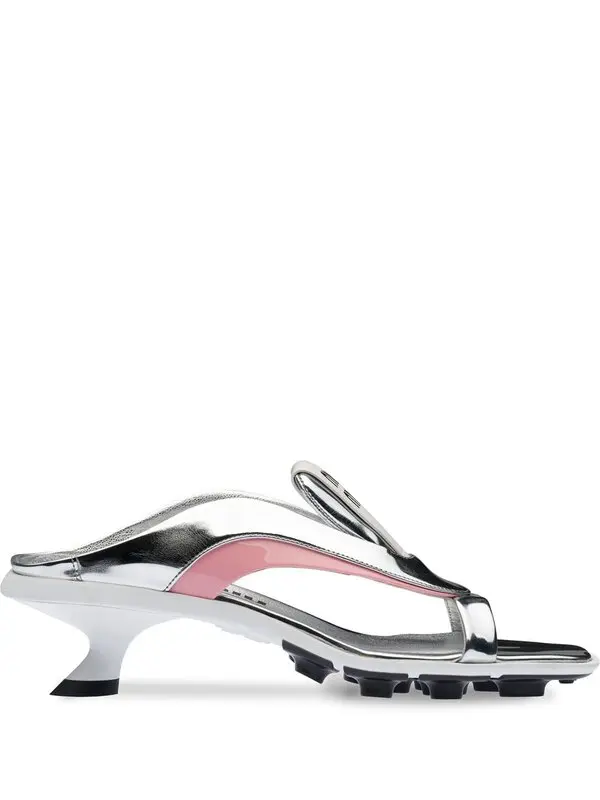 Miu Miu Metallic Technical Sandals