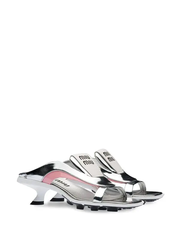 Miu Miu Metallic Technical Sandals