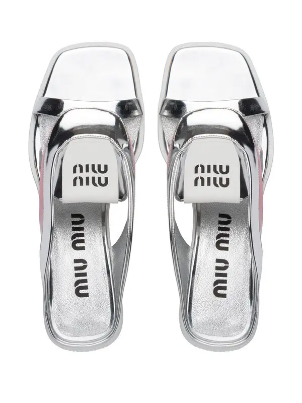 Miu Miu Metallic Technical Sandals