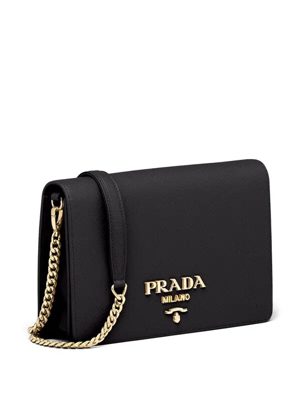 Prada Logo-lettering Saffiano Leather Shoulder Bag