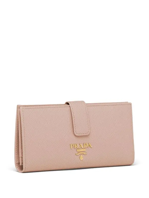 Prada Large Logo Leather Wallet