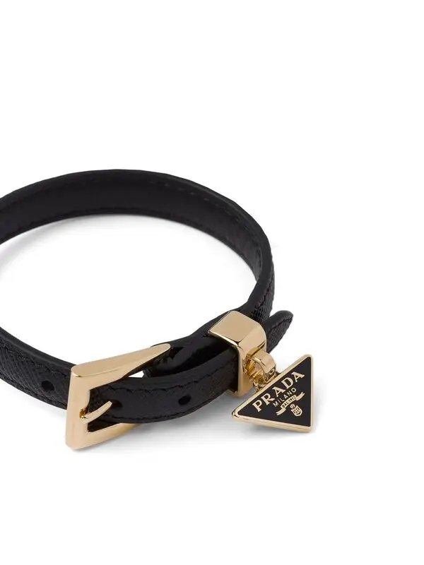 Prada Saffiano Leather Bracelet - Gold