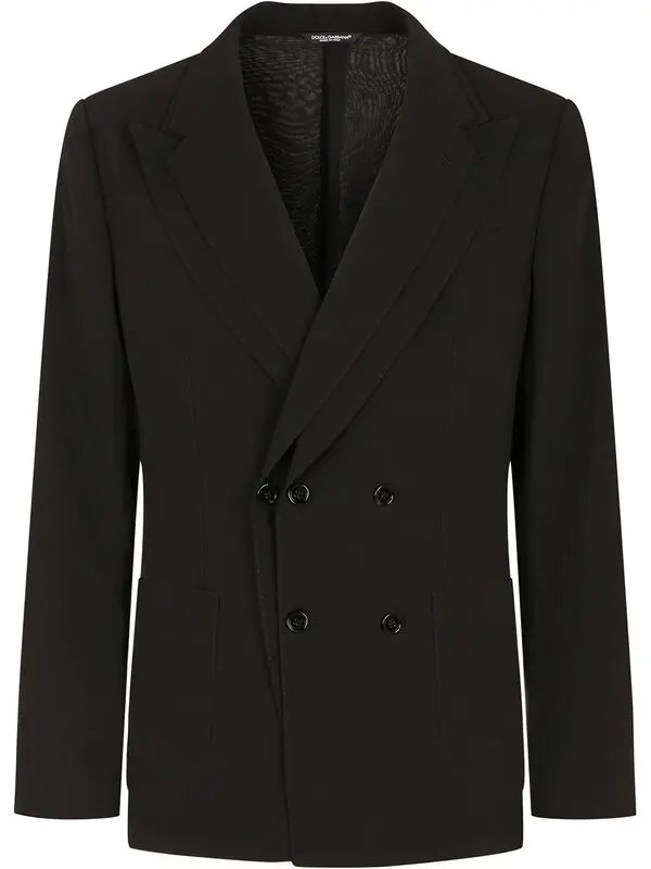 Dolce & Gabbana Double-lapel Wool Jacket - Black