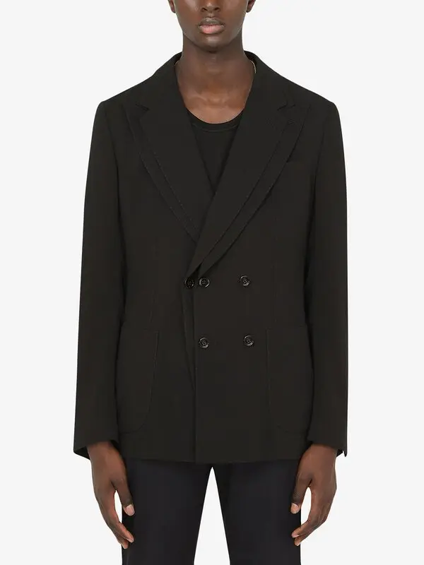 Dolce & Gabbana Double-lapel Wool Jacket - Black