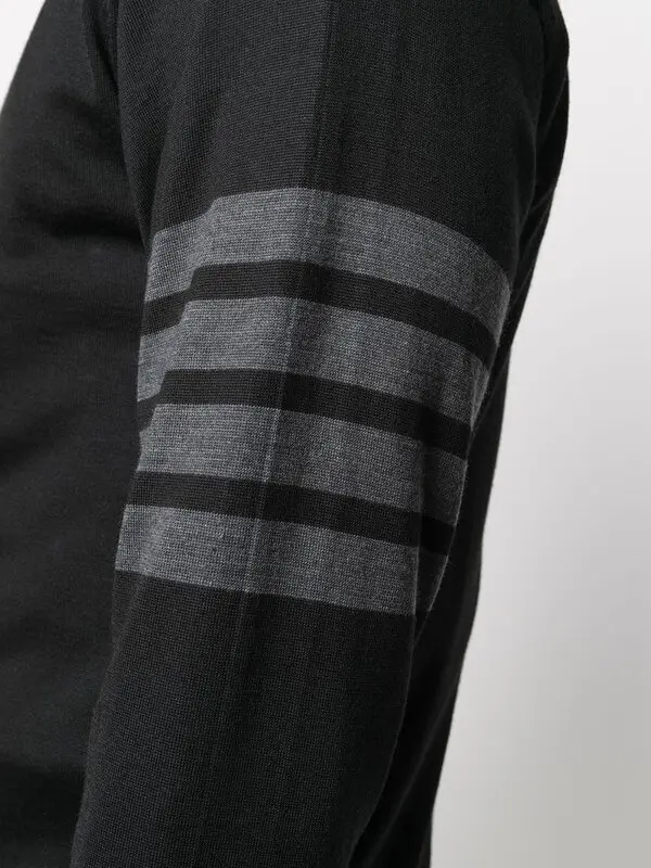 Thom Browne Merino Wool 4-bar Crewneck Pullover