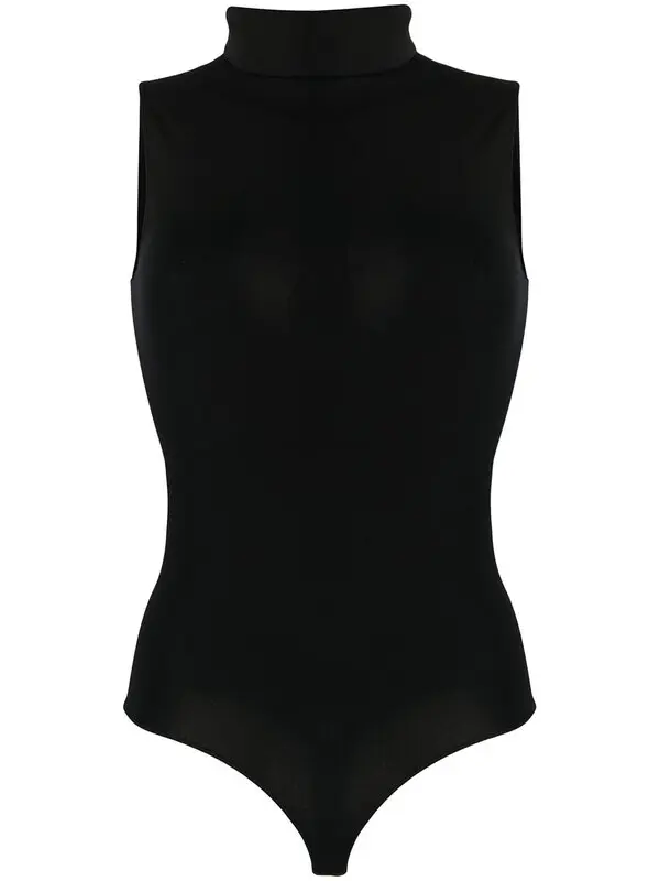 Wolford Roll-neck Sleeveless Bodysuit - Black