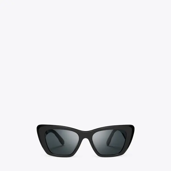 Tory Burch Kira Cat-eye Sunglasses - Black/dark Grey