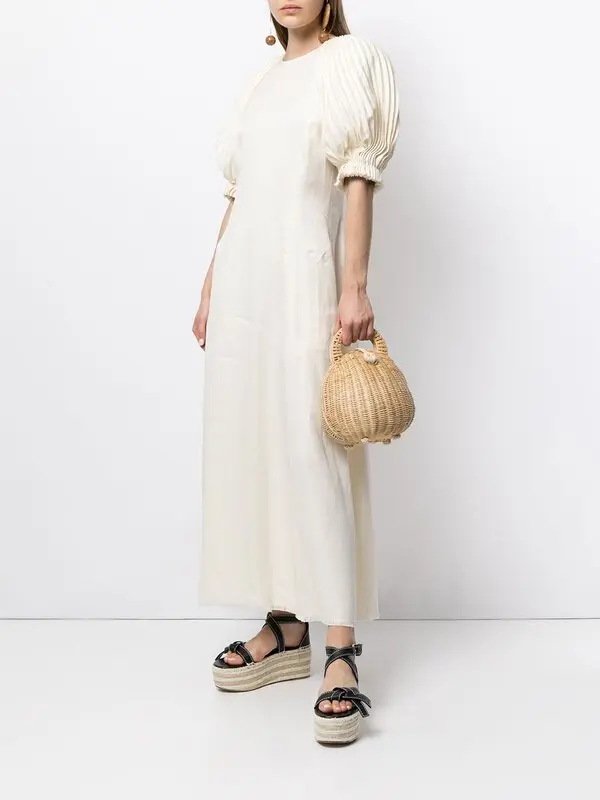 Gabriela Hearst Puga Puff-sleeve Dress