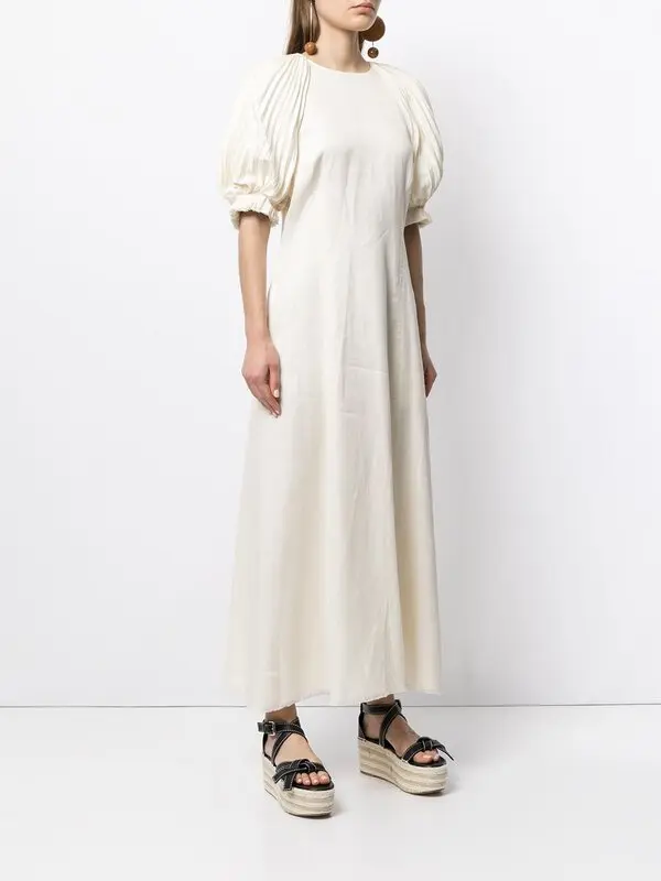 Gabriela Hearst Puga Puff-sleeve Dress