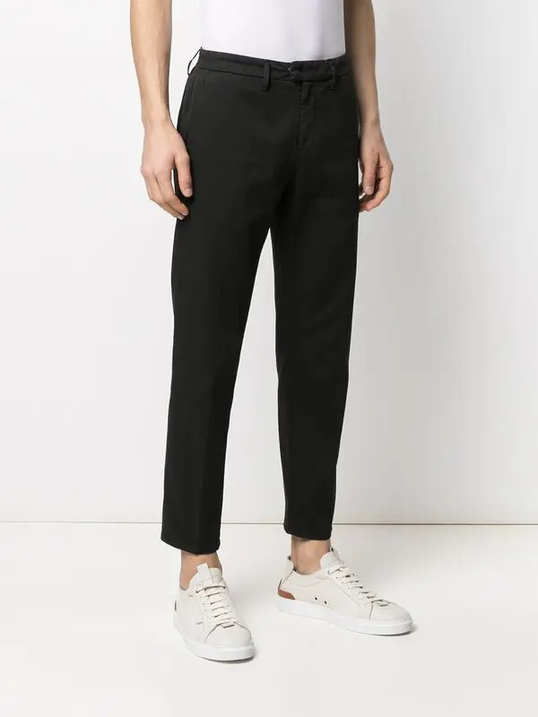 DONDUP High-rise Cropped Trousers - Black