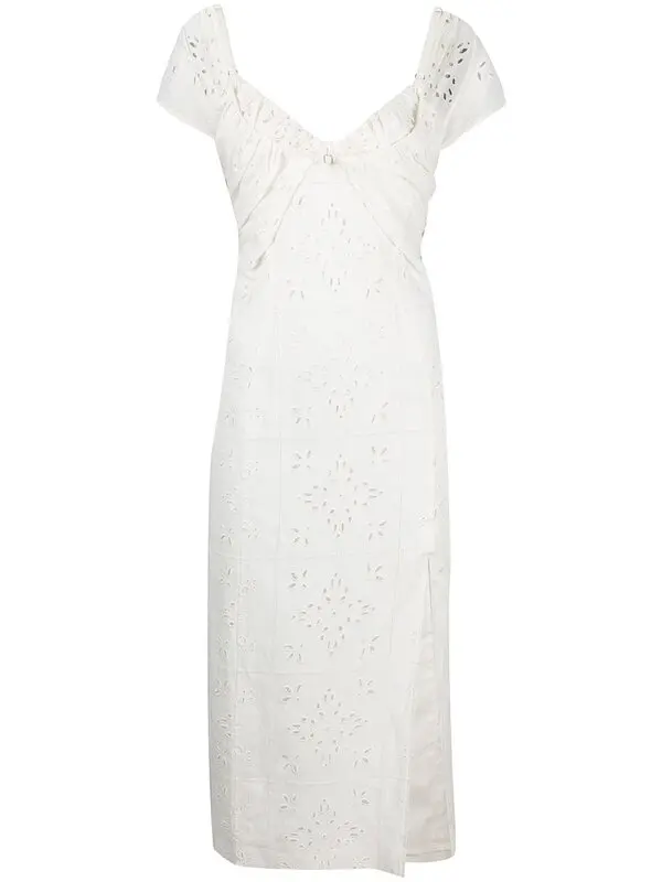 Jacquemus Broderie Anglaise Midi Sundress - White